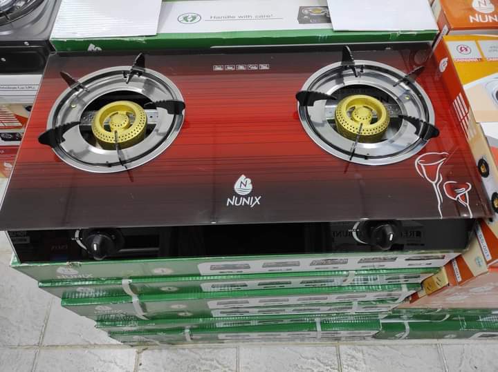 Nunix Gas-stove Double Burner Glass Top – Brook Stores